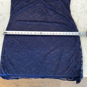 MoDa New York | Dresses | Stretchy Beautiful Dress Navy Blue Lace Body ...